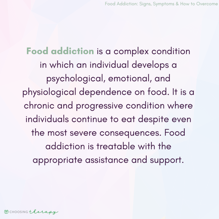 Food Addiction: Signs, Symptoms & How to Overcome - Choosing Therapy