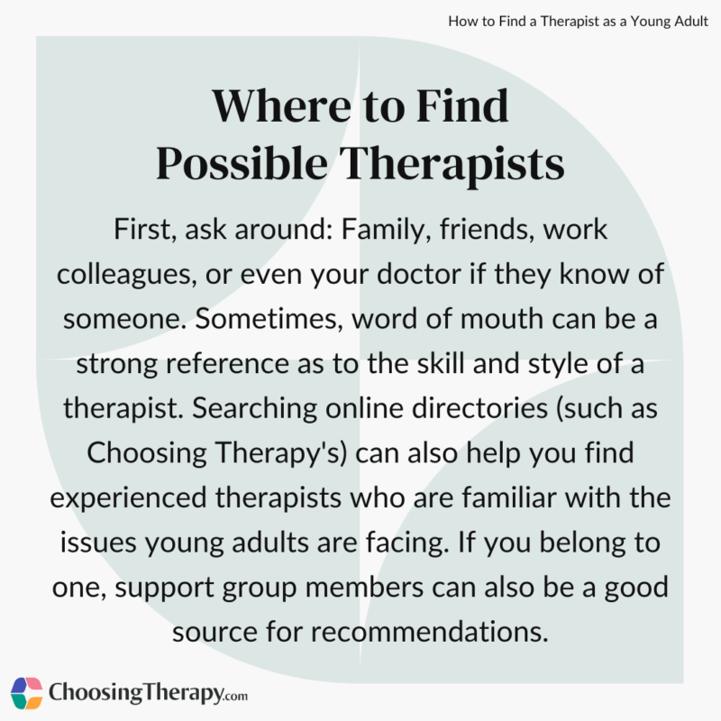 How to Find a Therapist as a Young Adult
