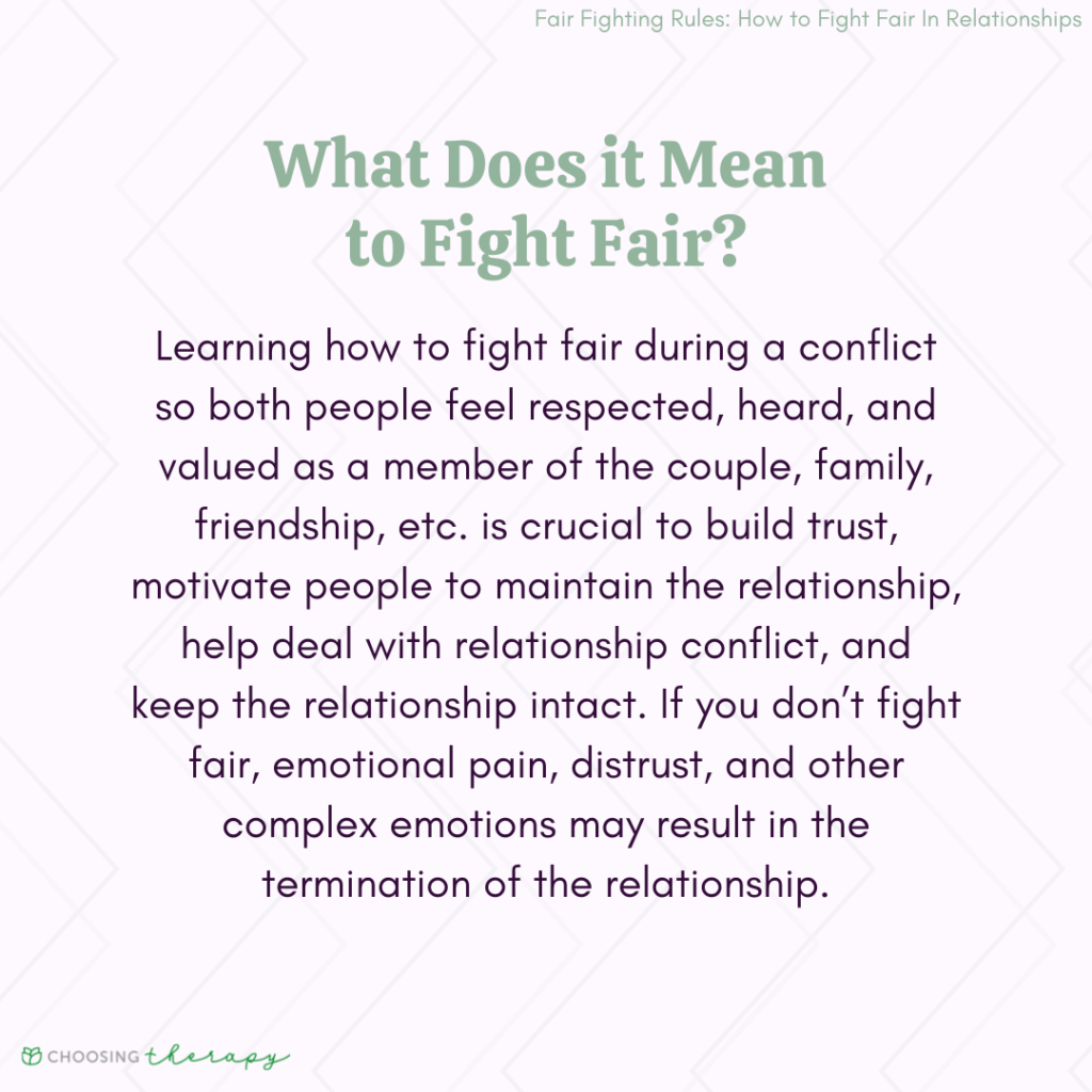 16 Fair Fighting Rules to Resolve Relationship Conflict