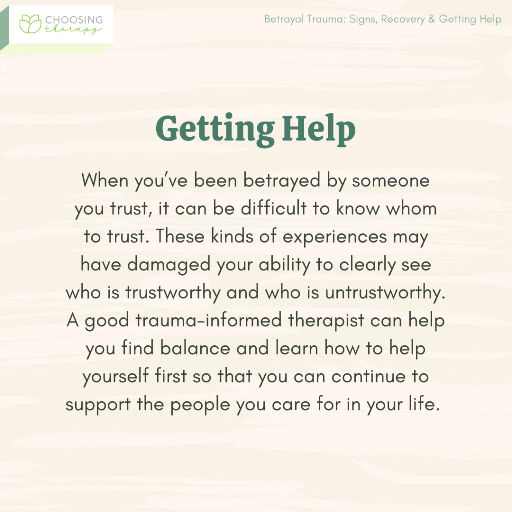 Betrayal Trauma: Signs, Recovery & Getting Help