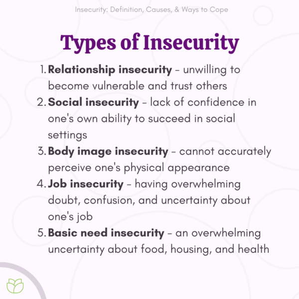 Insecurity: Definition, Causes, & 11 Ways to Cope
