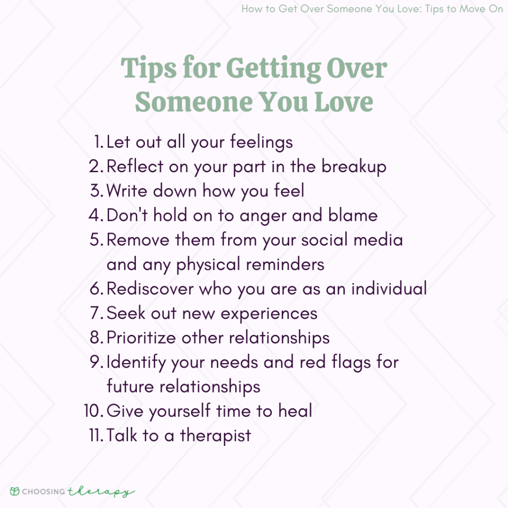 11 Ways to Get Over Someone You Love