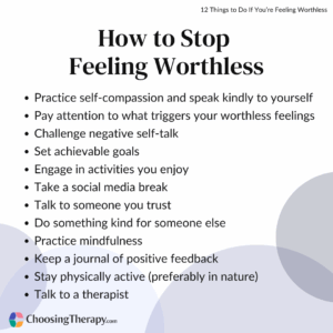 What to Do If You're Feeling Worthless