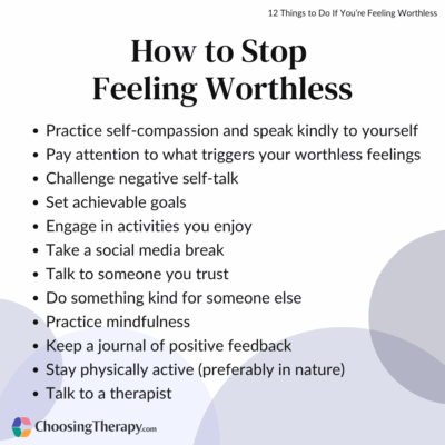 What to Do If You're Feeling Worthless
