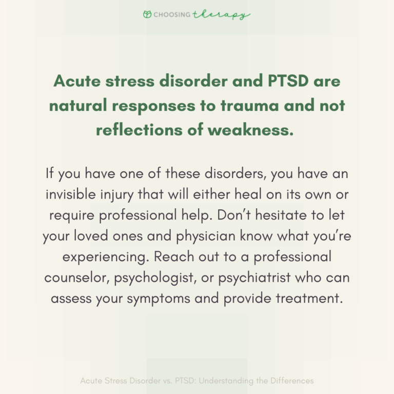 Acute Stress Disorder vs. PTSD: What Are the Key Differences?