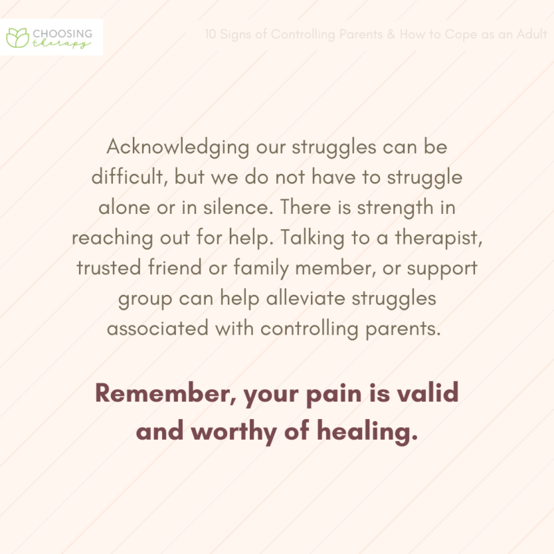 10 Signs of Controlling Parents & How to Cope as an Adult