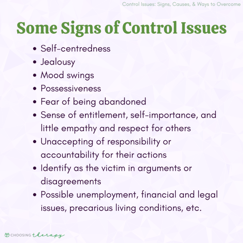 Signs of Control Issues & 10 Ways to Cope