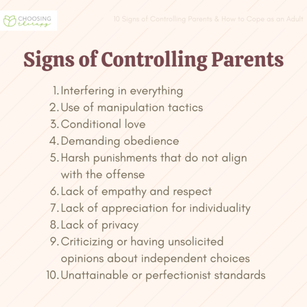 10 Signs of Controlling Parents & How to Cope as an Adult