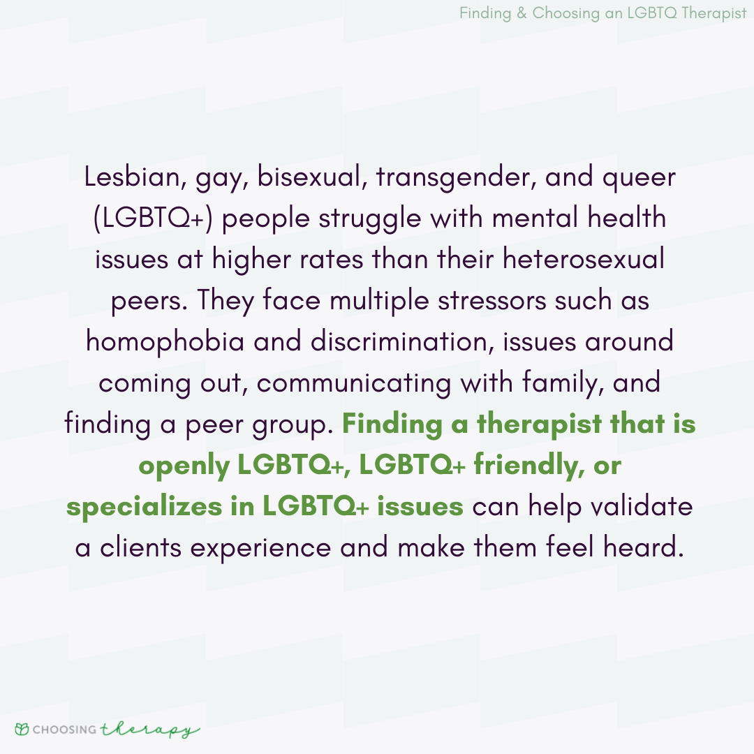 Finding an LGBTQ Therapist
