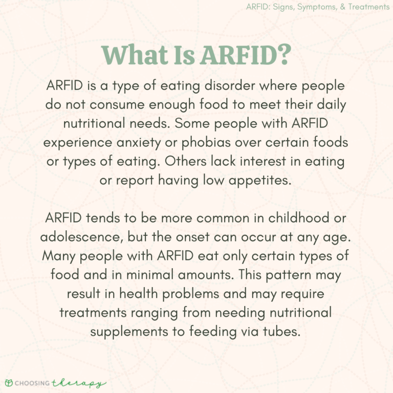 ARFID: Signs, Symptoms, & Treatments