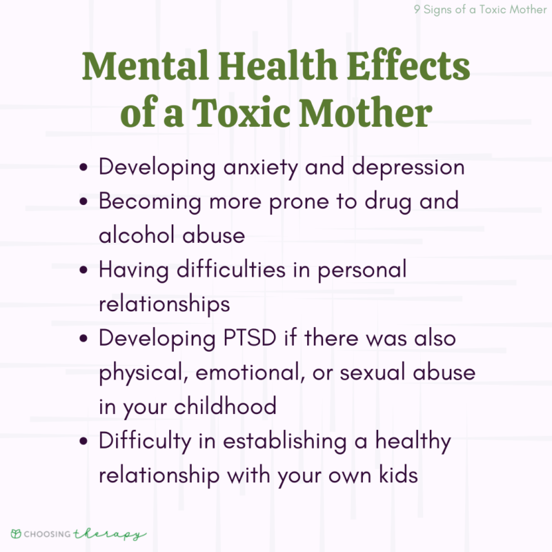 9 Signs of a Toxic Mother & The Effects of Being Raised by One