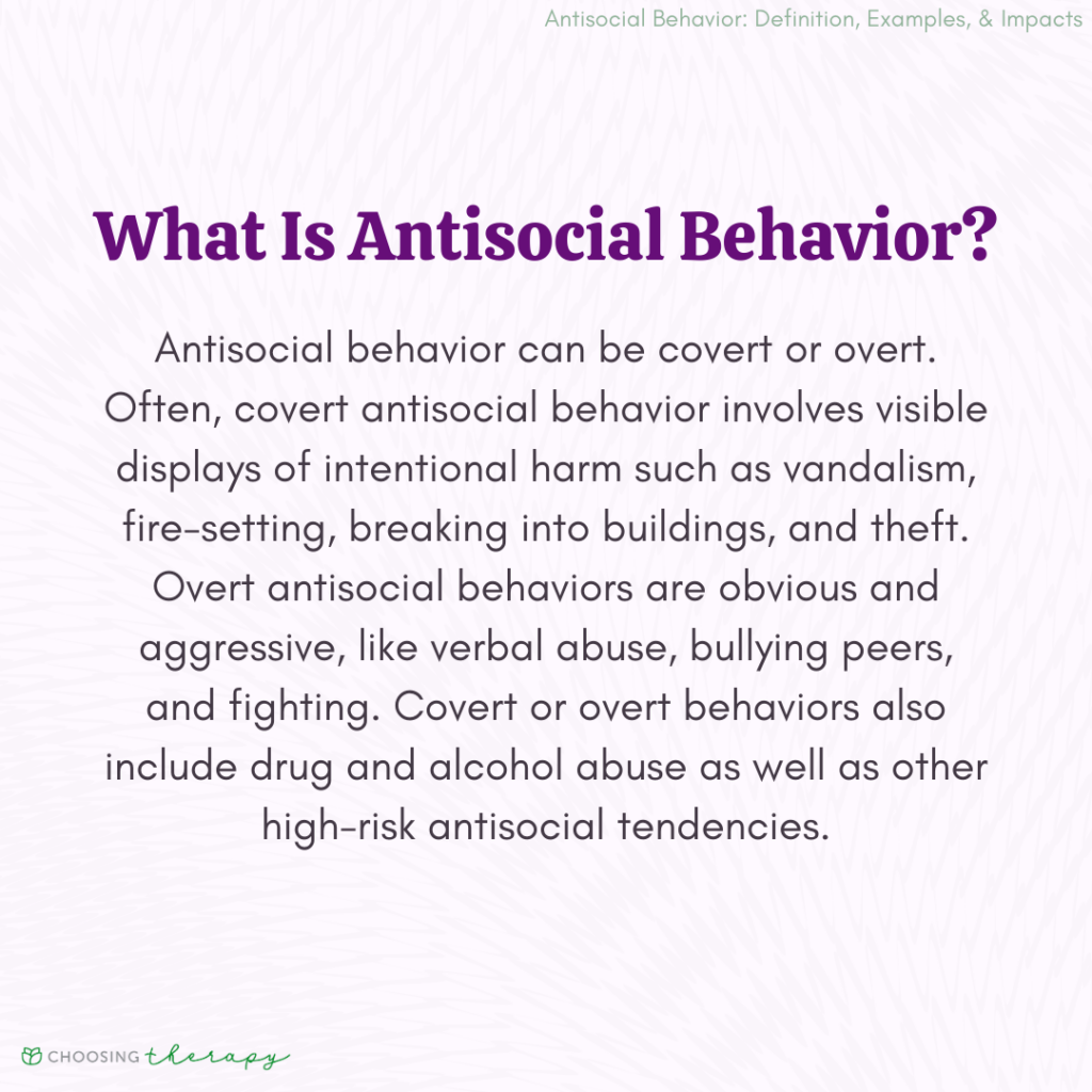 How to Spot Antisocial Behavior