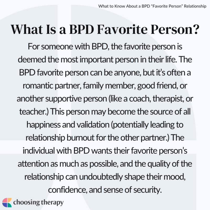 What to Know About a BPD “Favorite Person” Relationship