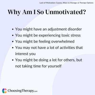 Lack of Motivation: Causes, Ways to Manage, & Therapy Options