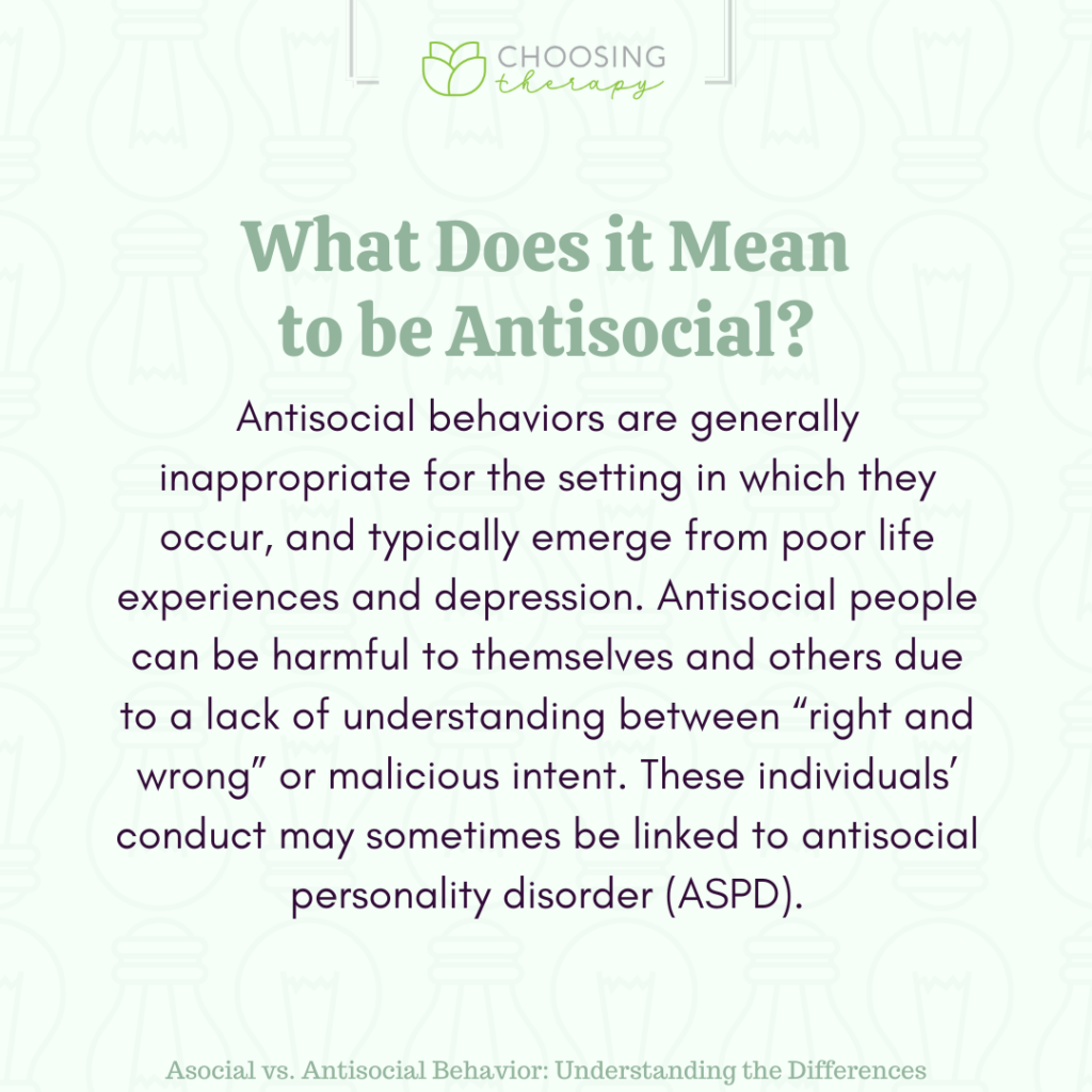 What’s the Difference Between Being Asocial vs. Antisocial?
