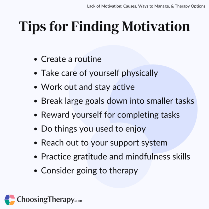 Lack of Motivation: Causes, Ways to Manage, & Therapy Options
