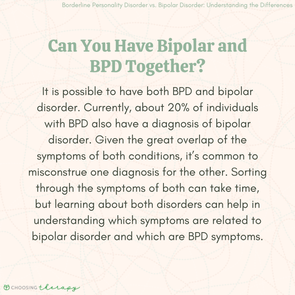 Borderline Personality Disorder vs. Bipolar Disorder