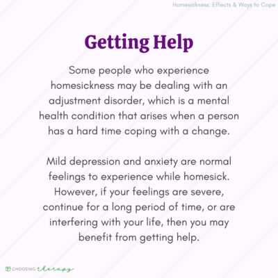 Homesickness: Effects & 7 Ways to Cope - Choosing Therapy