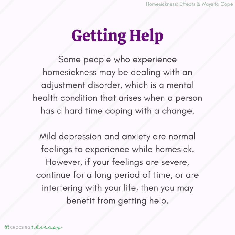 Homesickness: Effects & 7 Ways to Cope - Choosing Therapy