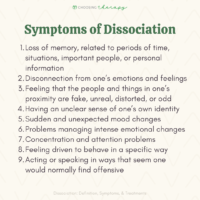 Dissociation: Definition, Symptoms, & Treatments - Choosing Therapy