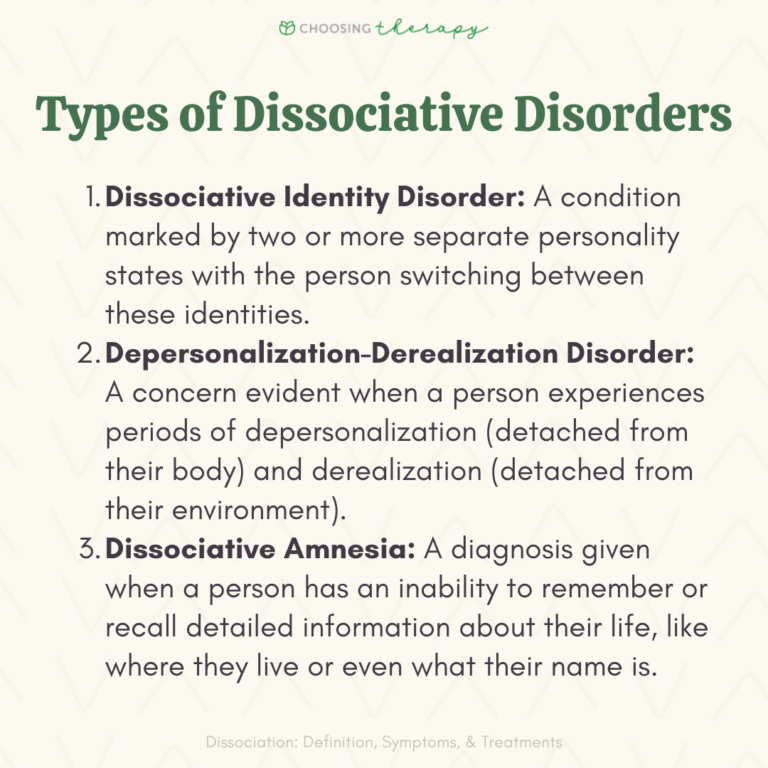 Dissociation: Definition, Symptoms, & Treatments - Choosing Therapy