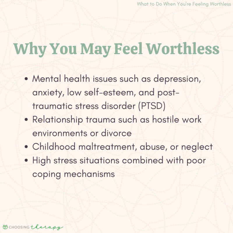 What to Do When You’re Feeling Worthless - Choosing Therapy
