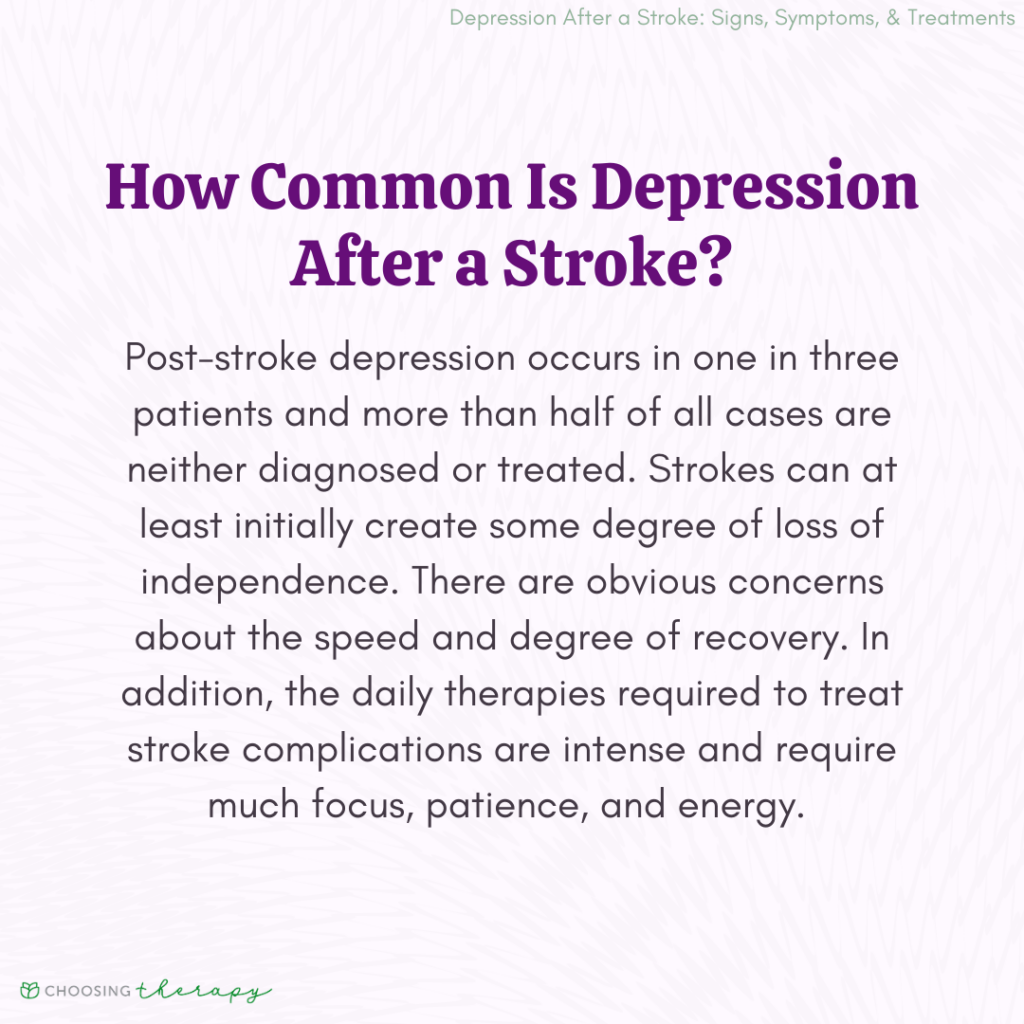 Depression After a Stroke: Signs, Symptoms, & Treatments