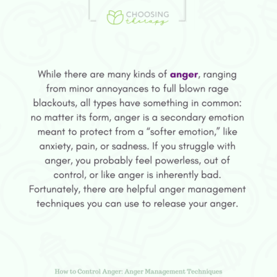 How to Control Anger: 21 Anger Management Techniques - Choosing Therapy