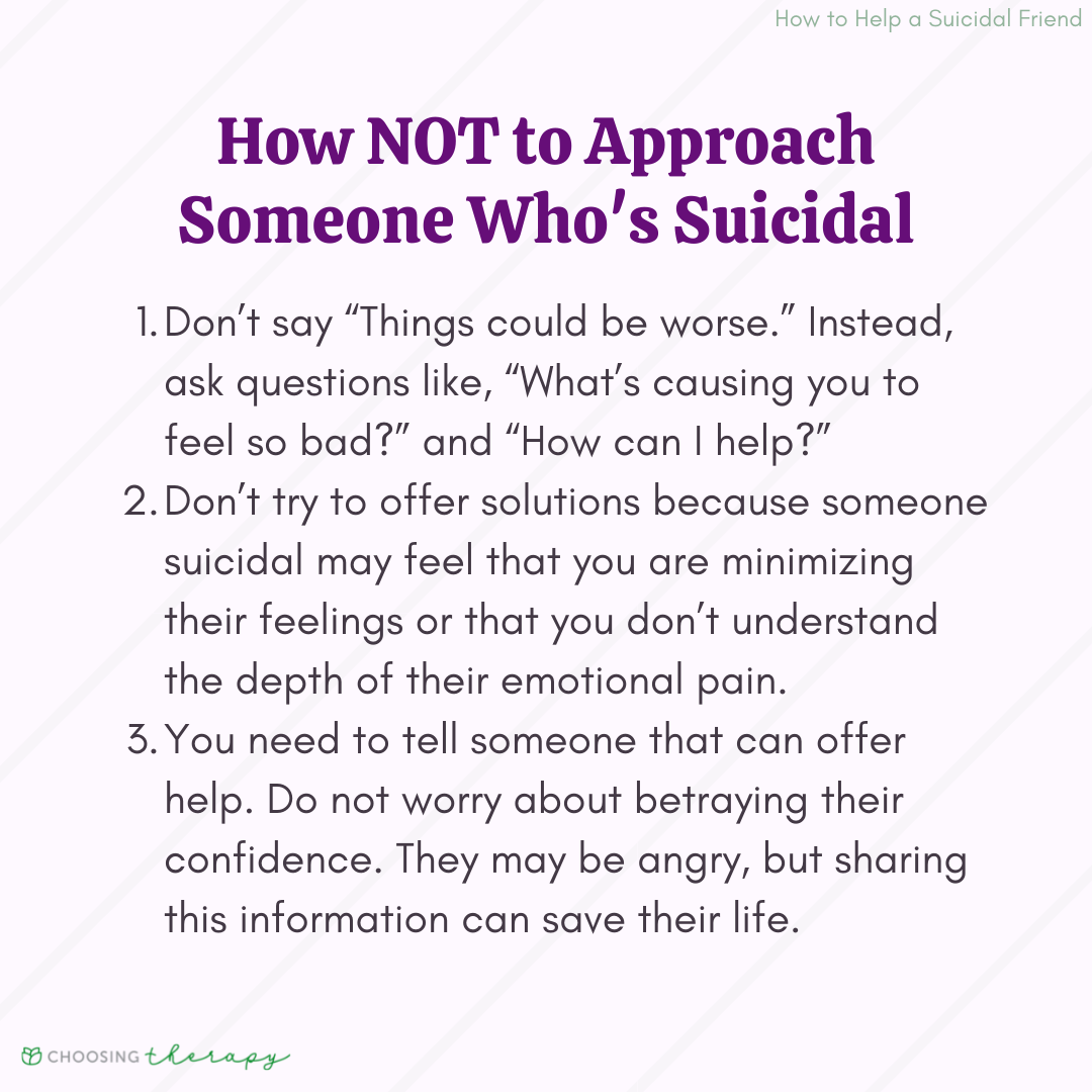 How to Help a Suicidal Friend
