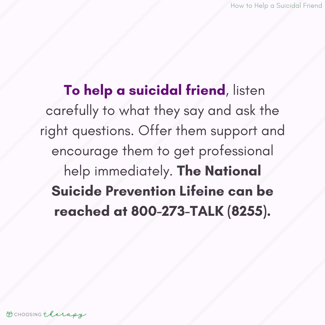 How to Help a Suicidal Friend