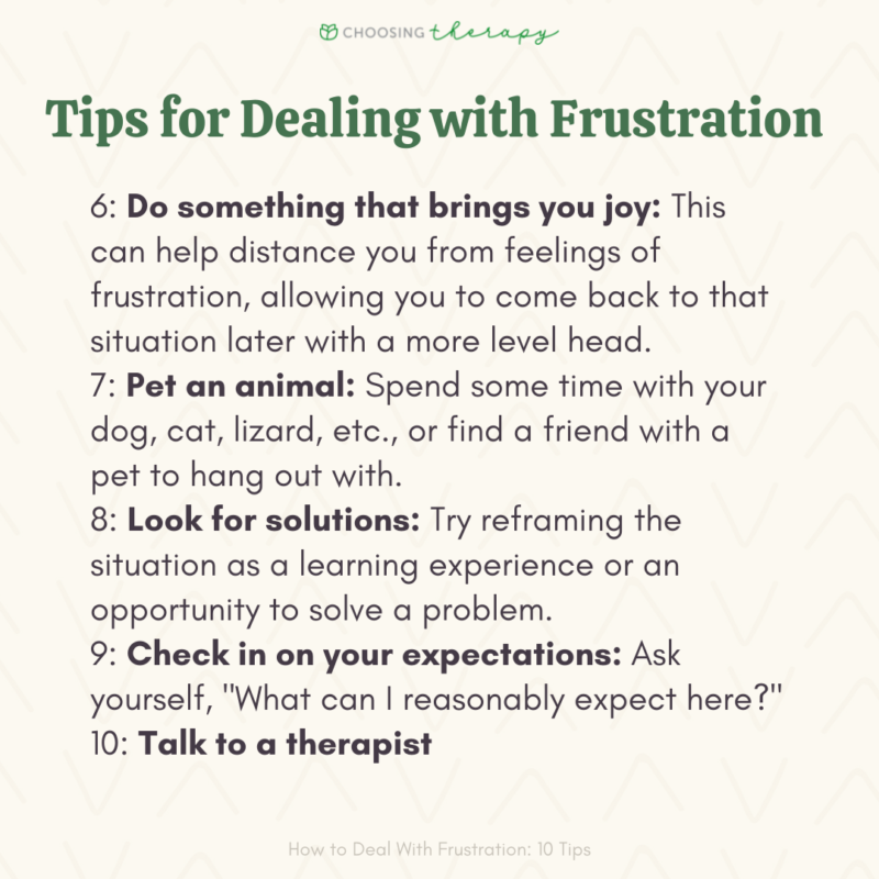 How to Deal With Frustration: 10 Tips - Choosing Therapy
