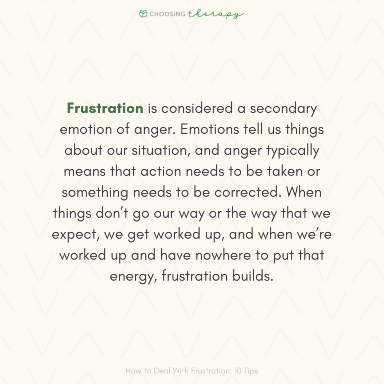 How to Deal With Frustration: 10 Tips - Choosing Therapy