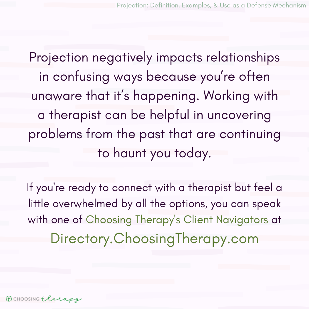 Projection: Definition, Examples, & Use as a Defense Mechanism ...