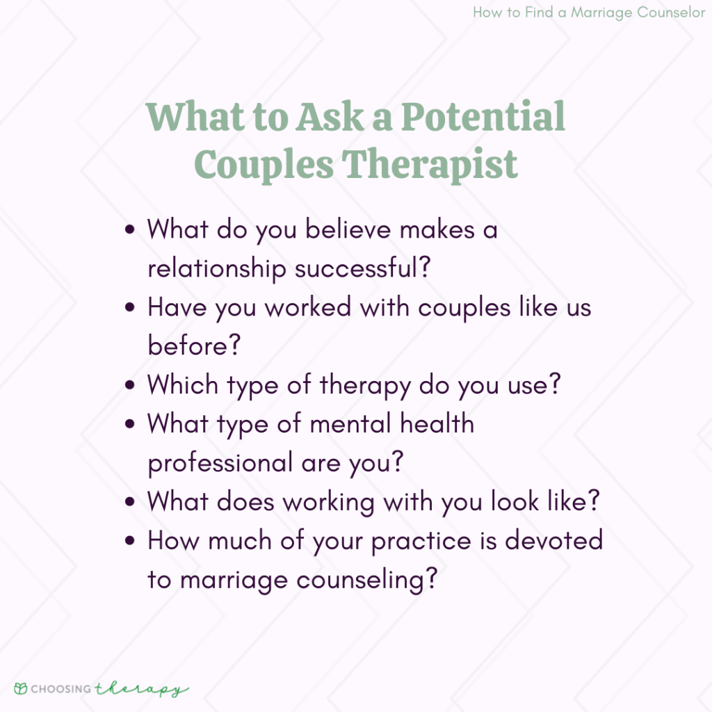 How to Find the Right Couples Counselor for You