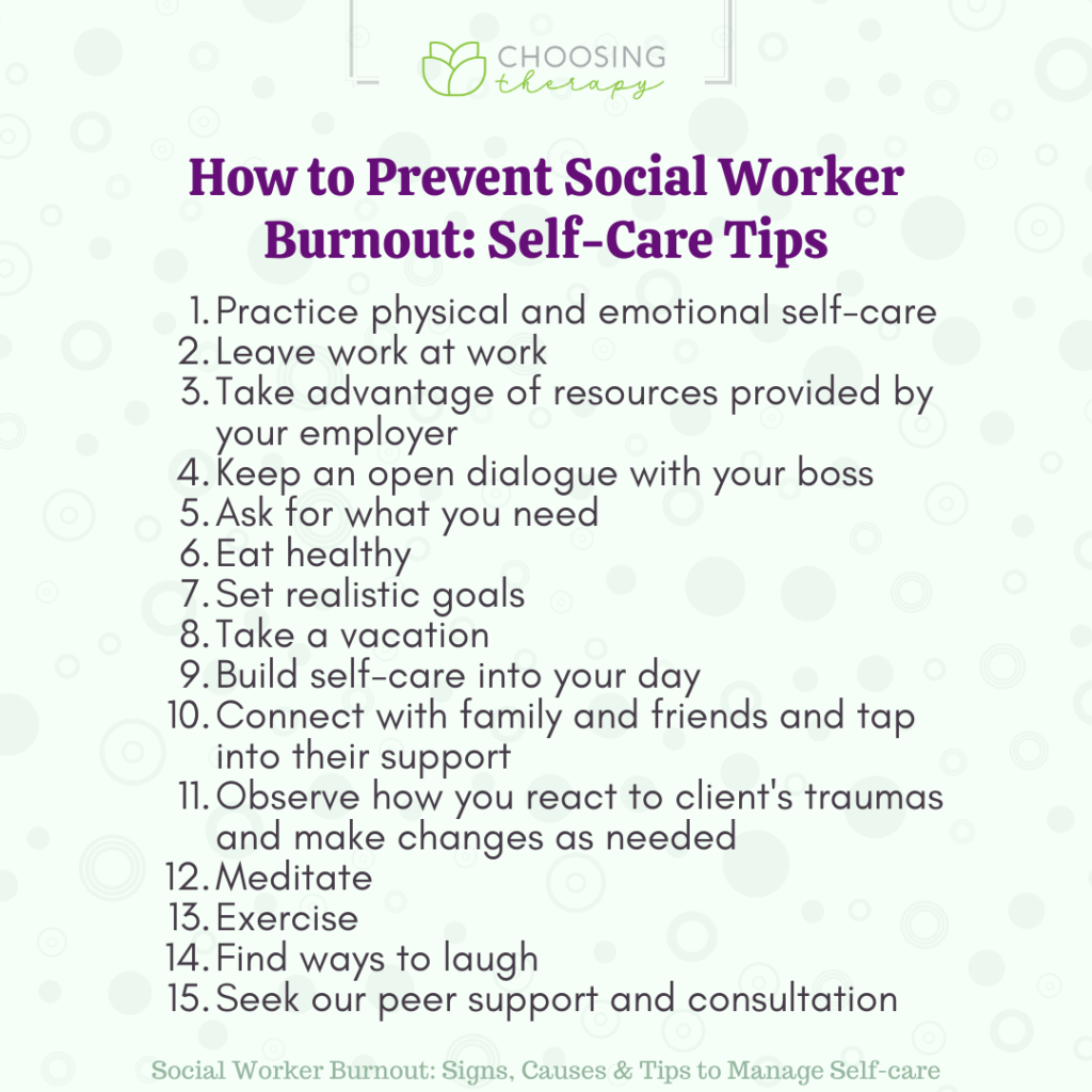 Social Worker Burnout: Signs & 15 Tips to Practice Self Care