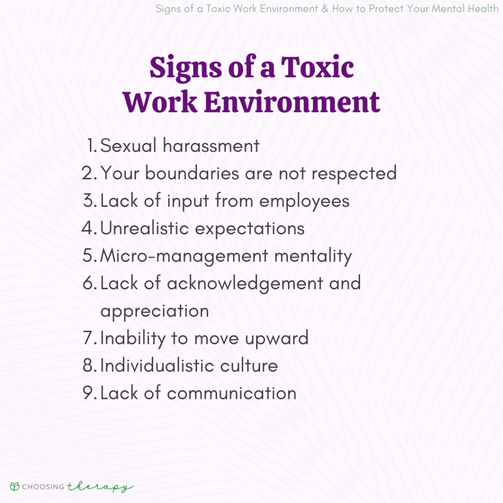 9 Signs of a Toxic Work Environment & How to Protect Your Mental Health