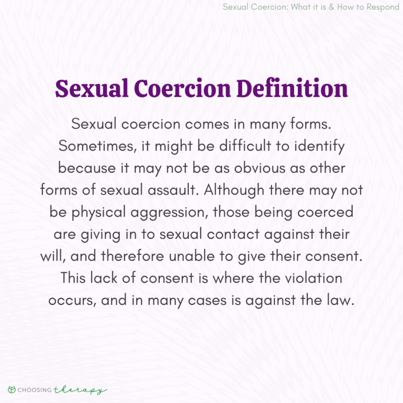 What Is Sexual Coercion?