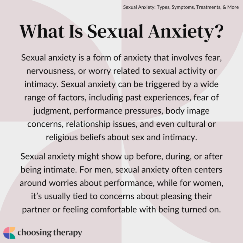 Sexual Anxiety Types Symptoms Treatments And More