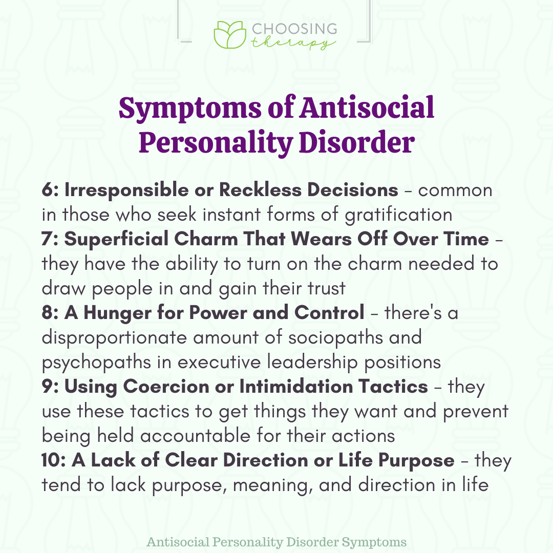 Antisocial Personality Disorder Symptoms