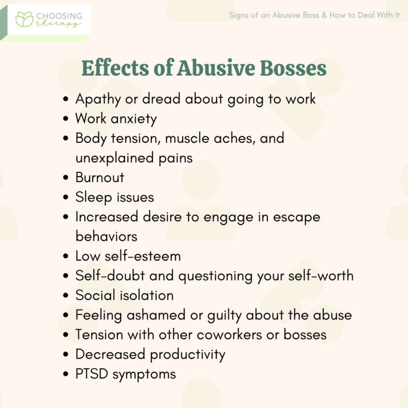 19 Signs You’re Working for an Abusive Boss