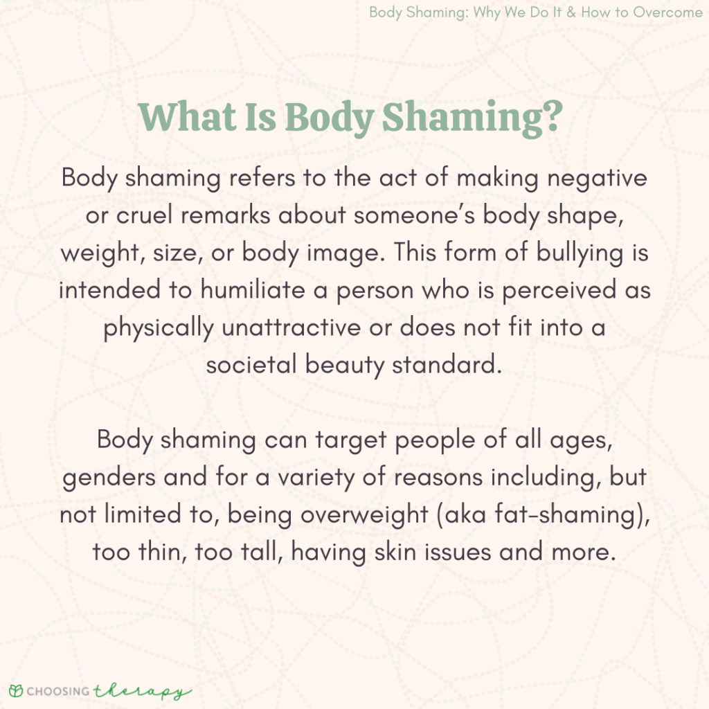 Body Shaming: Impacts & Why We Do It