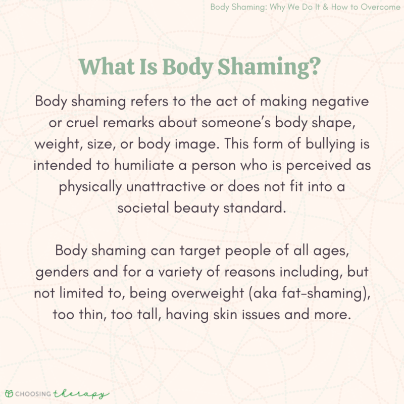 Body Shaming: Impacts & Why We Do It