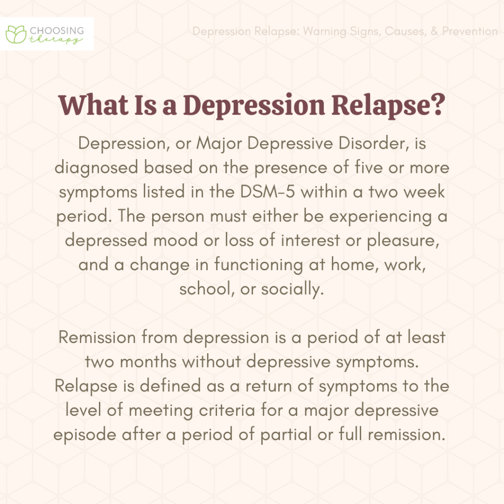 Warning Signs of a Depression Relapse