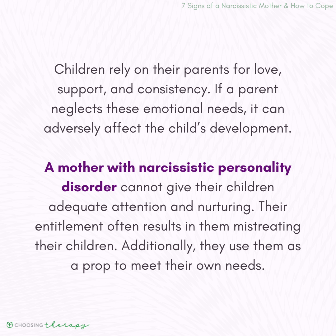 7 Signs of a Narcissistic Mother & How to Cope