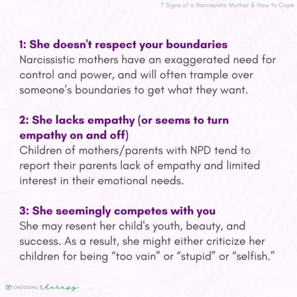 7 Signs of a Narcissistic Mother & How to Cope
