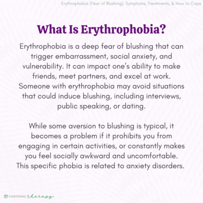 Erythrophobia (Fear of Blushing): Symptoms, Treatments, & How to Cope ...