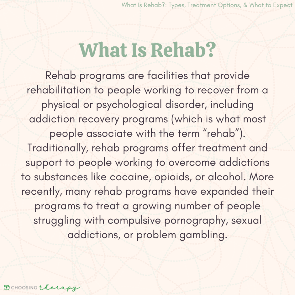 What to Expect in Rehab