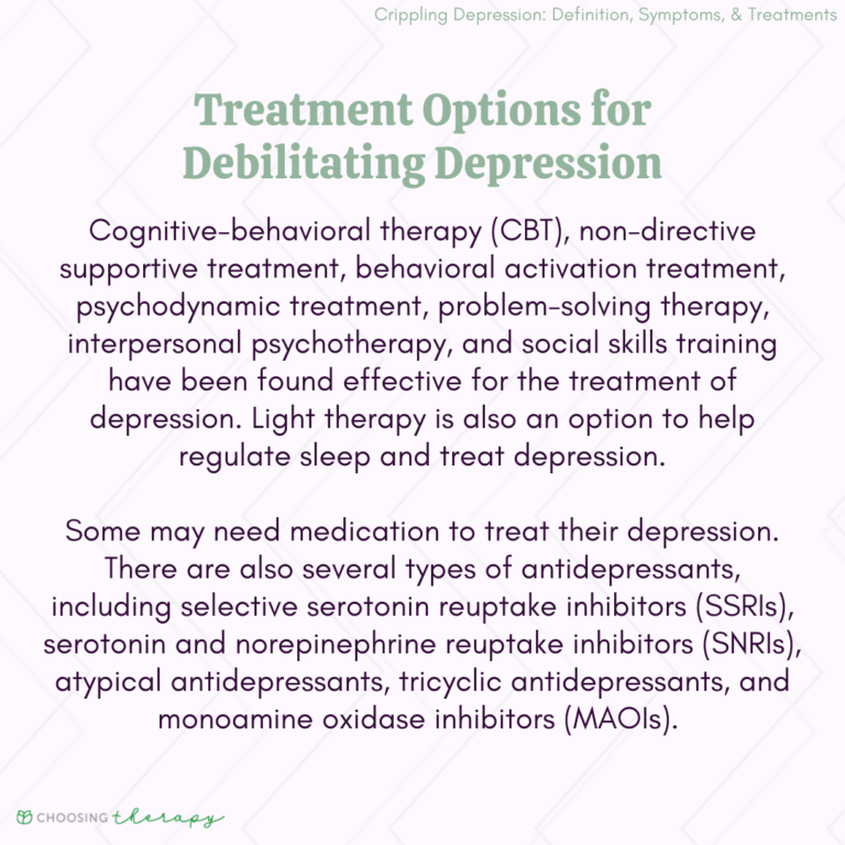 Crippling Depression: Definition, Symptoms, & Treatments - Choosing Therapy
