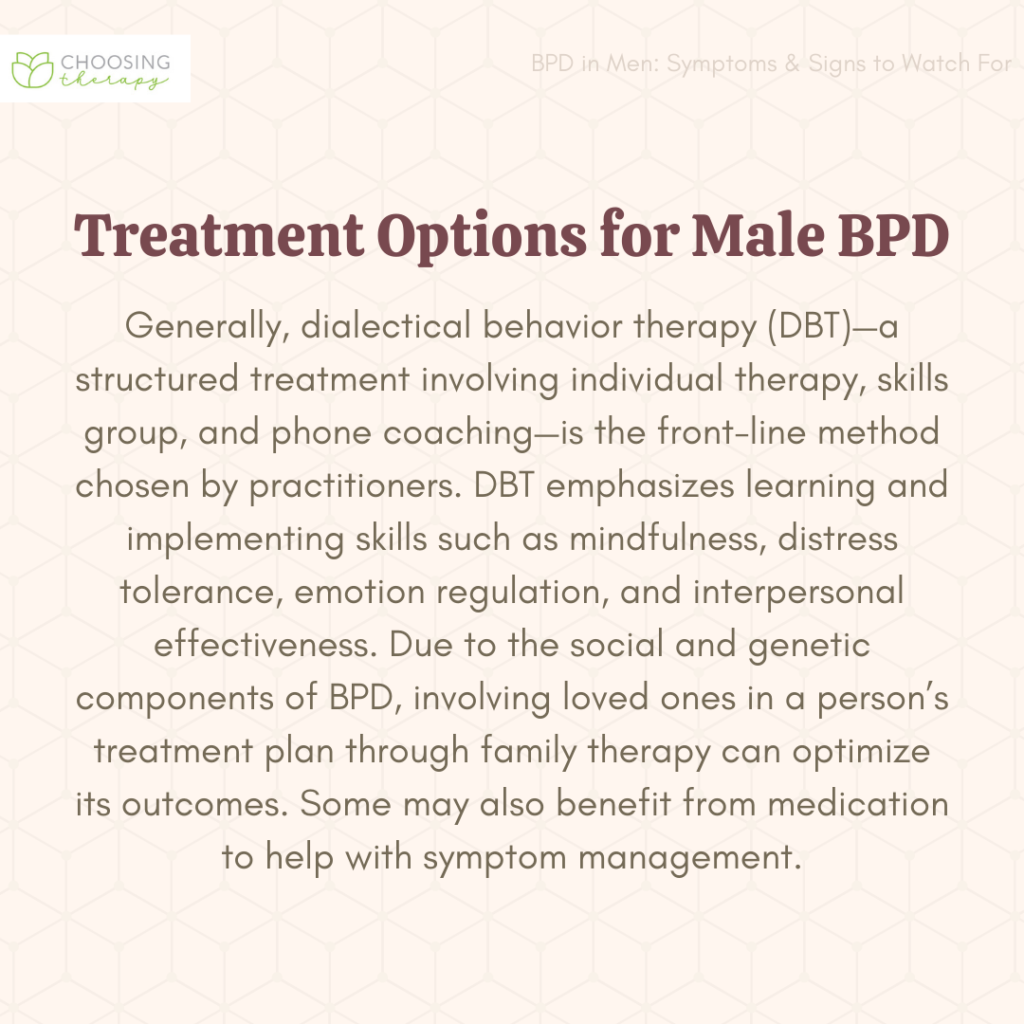 Borderline Personality Disorder (BPD) in Men
