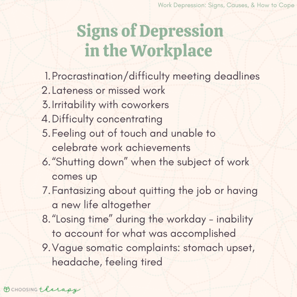 15 Signs of Work Depression, Causes, & How to Cope